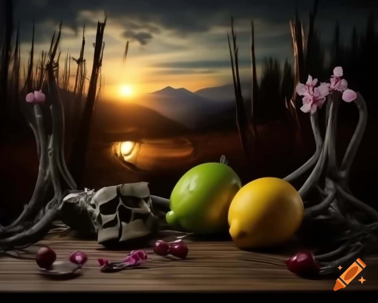 In this hyper-realistic photograph 📷, we witness a horrifying spectacle ...