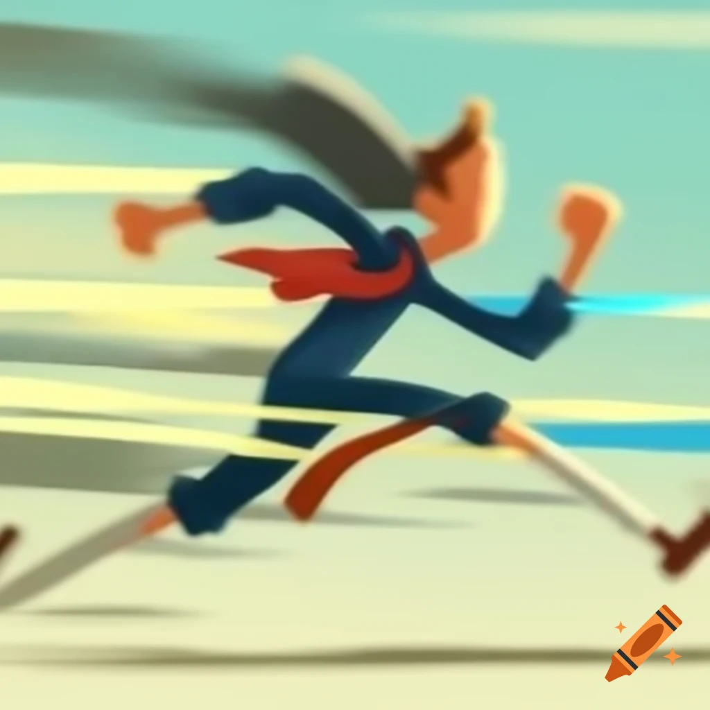 Pencil drawing of person standing triumphantly on hill with arms raised ...