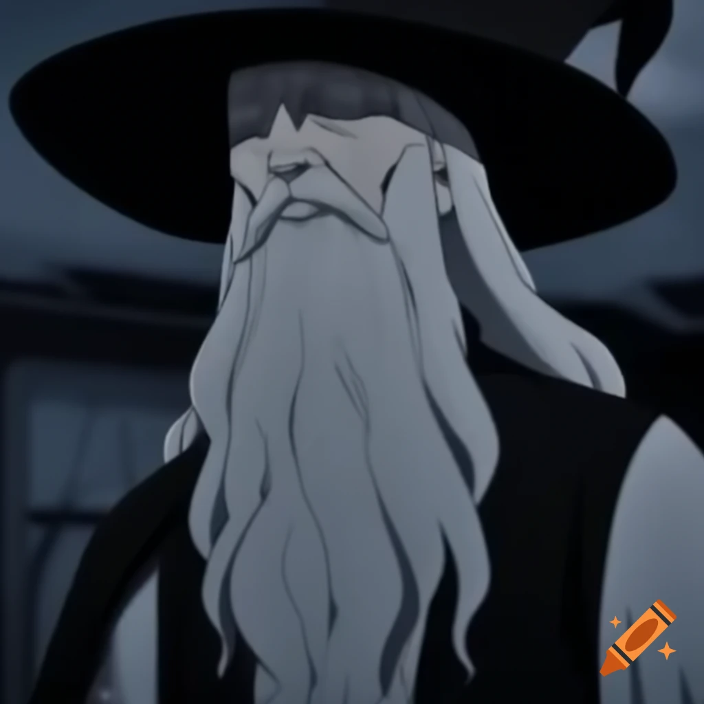 Anime style wizard character illustration on Craiyon