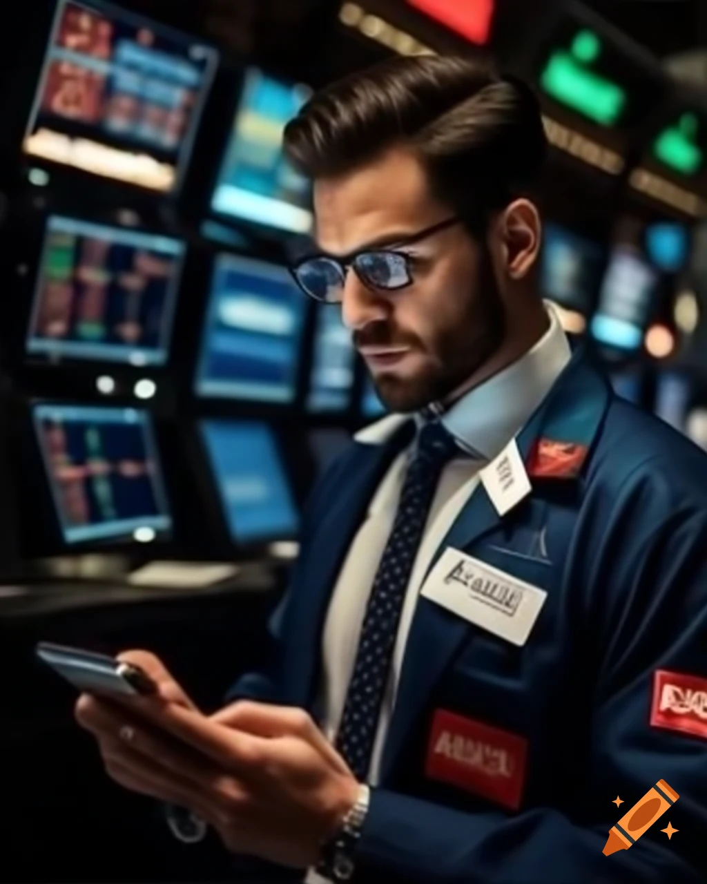 Stock trading activity beginning on Craiyon