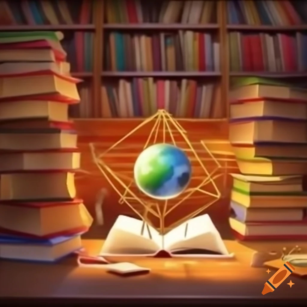 Physics and Earth science book cover on Craiyon