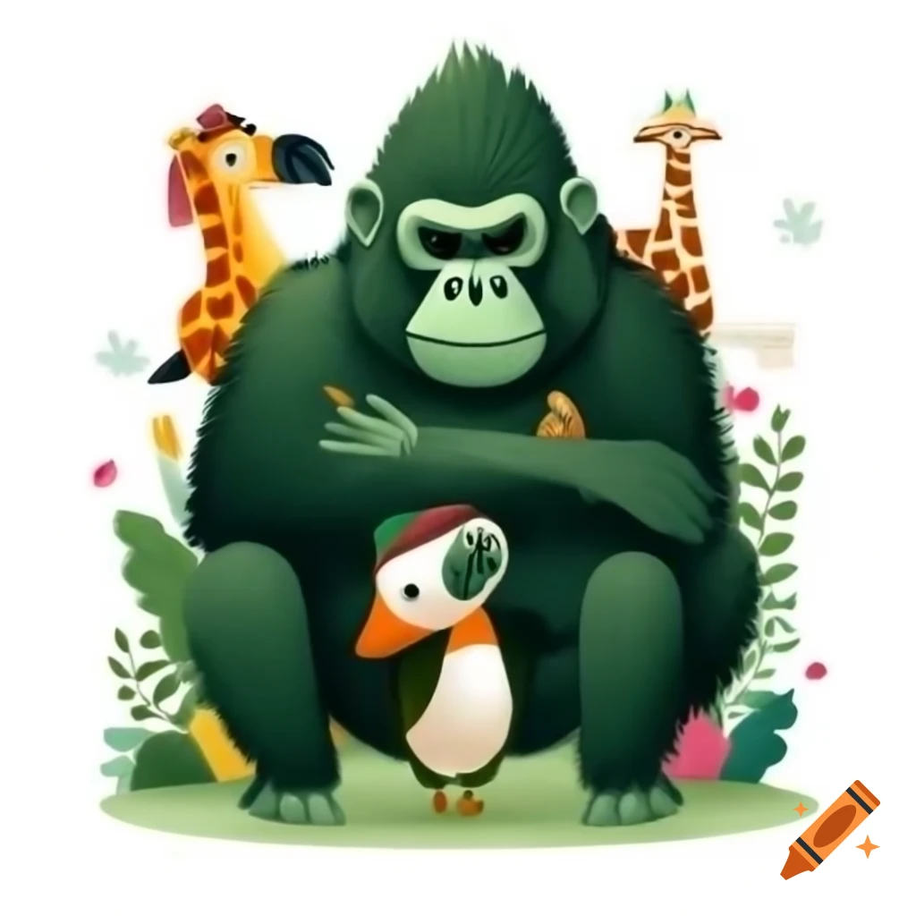 Cartoon scene of animals playing poker with a dramatic twist on Craiyon