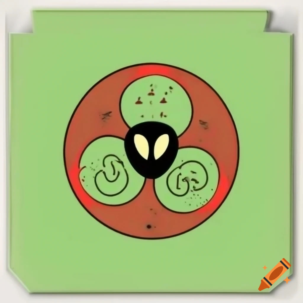 Rastafarian alien folklore tarot magnet symbol with mystical drawings ...