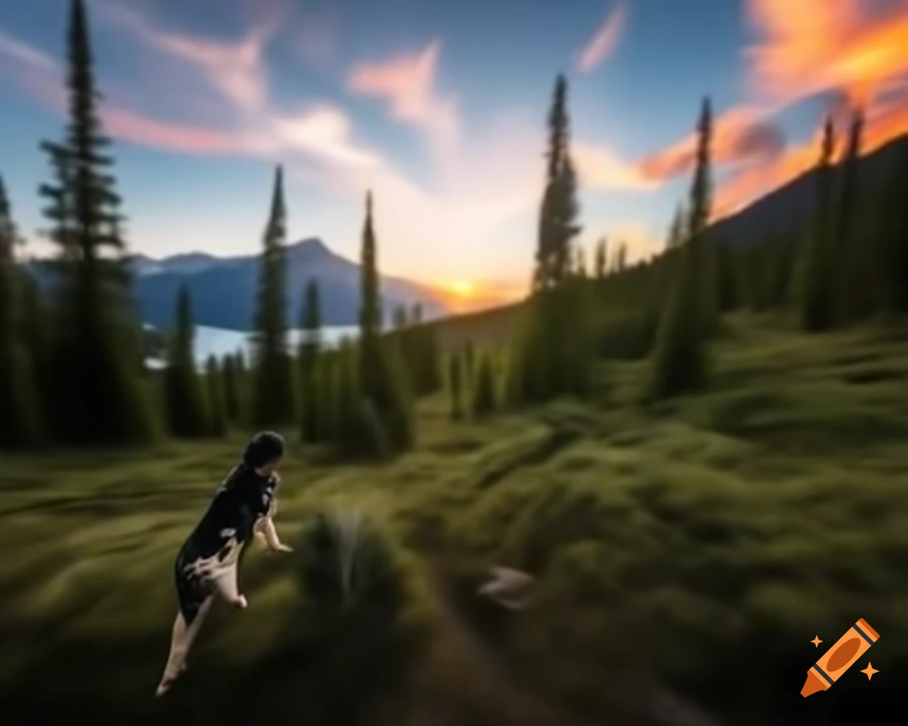 Realistic nature photography of black labrador retriever by mountains ...