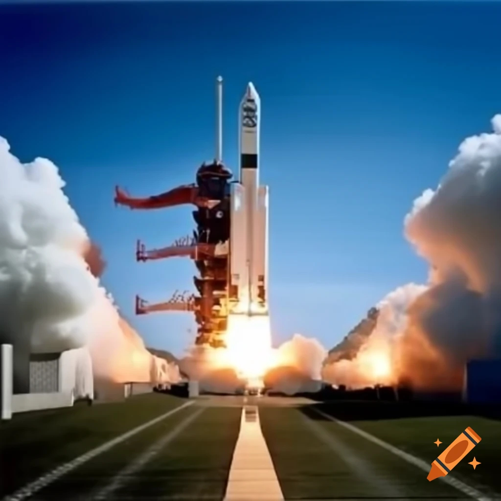 Futuristic minimalistic design of a modular space rocket for mars trip ...