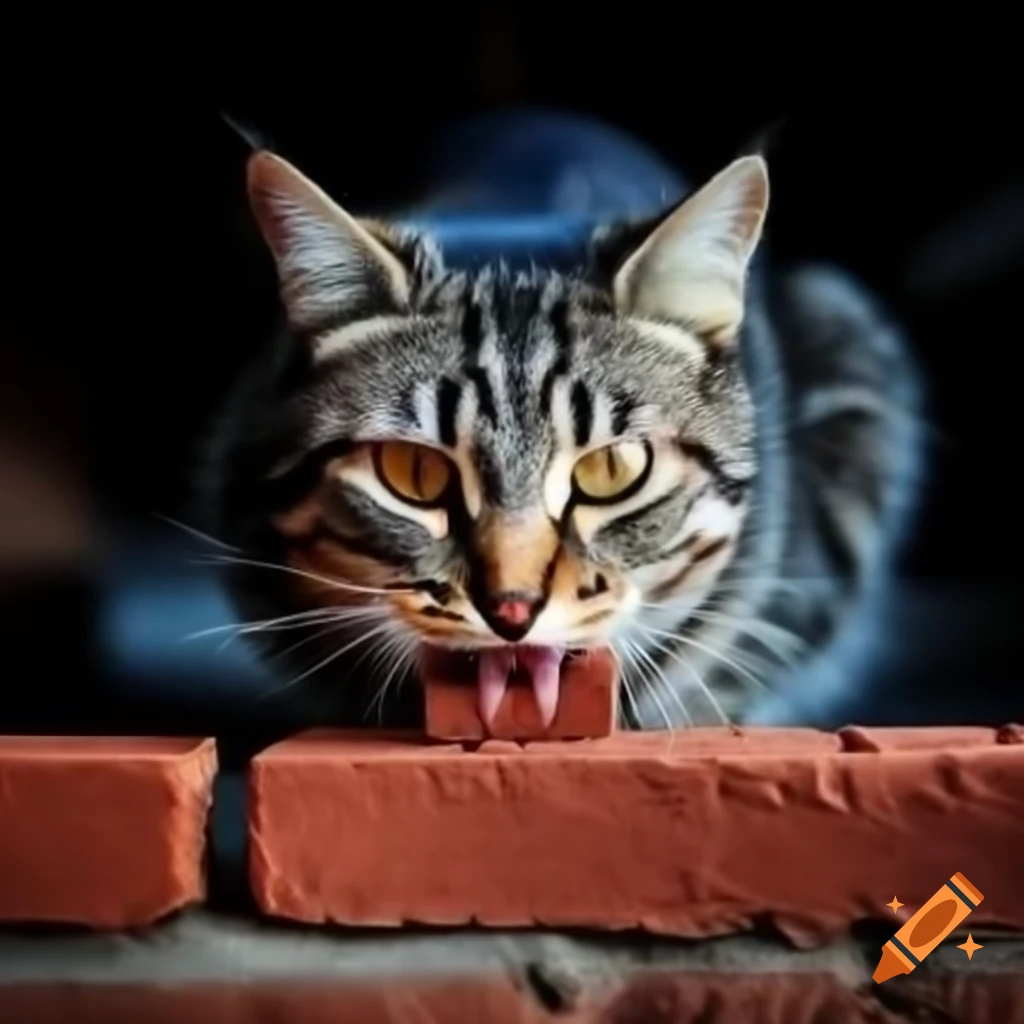 Cat with human hands playfuly eating a banana on Craiyon