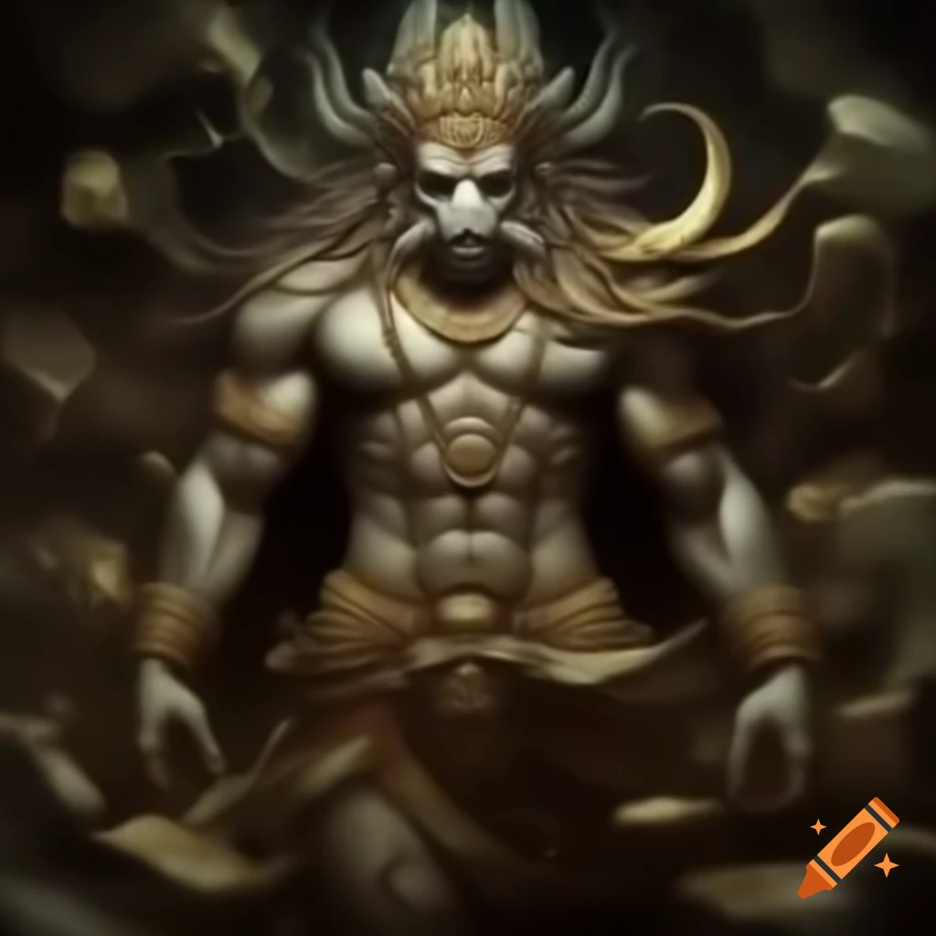 Representation of an ancient god on Craiyon