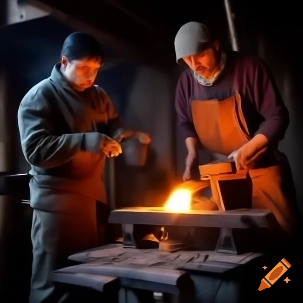 Young blacksmith apprentice in Romania, 1400s on Craiyon