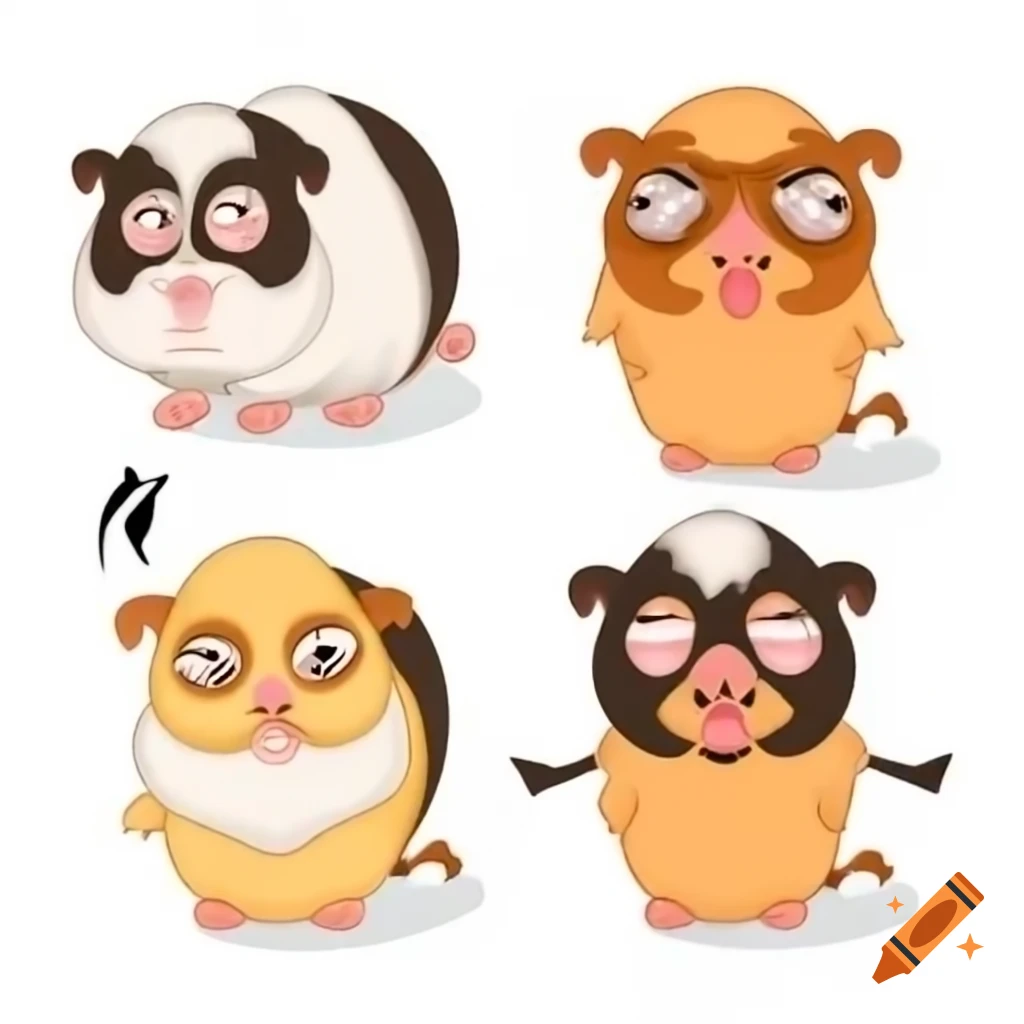 Guinea pig depicted as a scary ghost on Craiyon