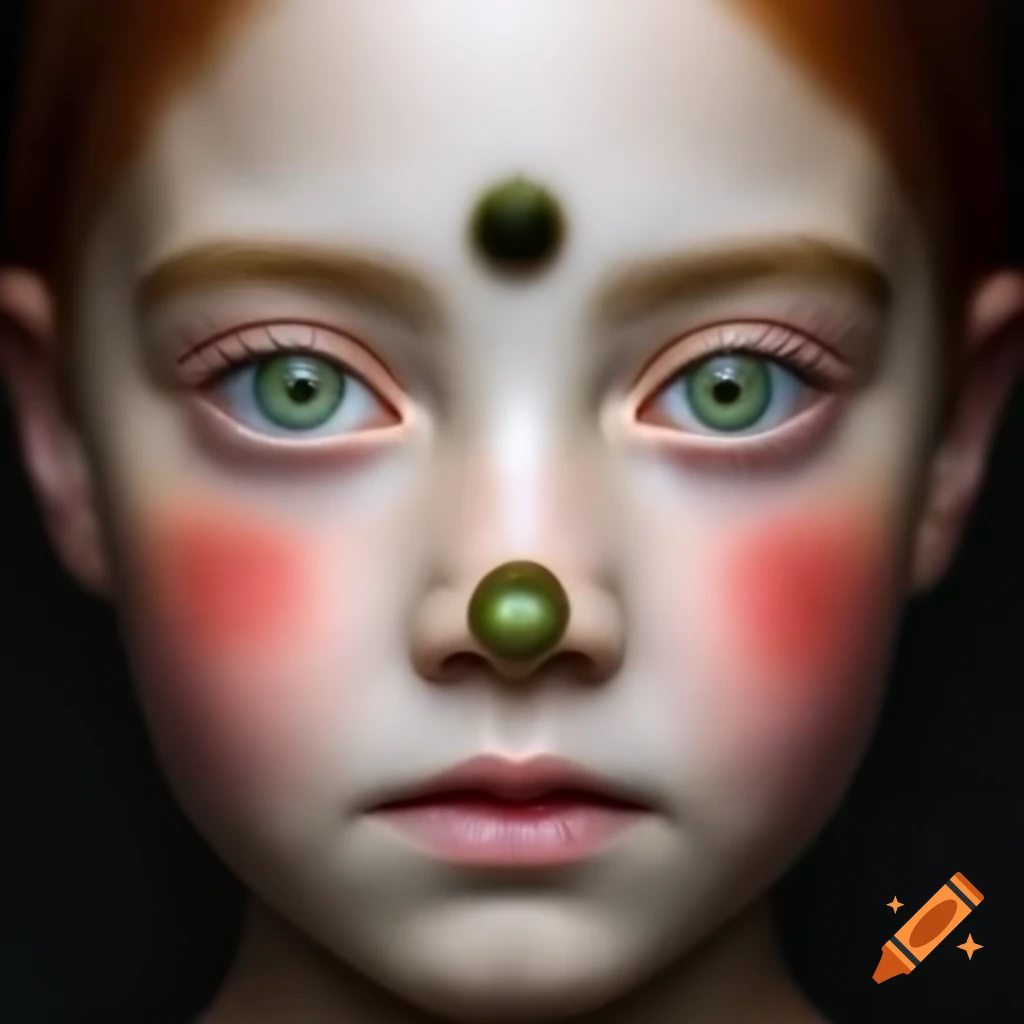 Portrait of a 28-year-old person with pale complexion and peach ...