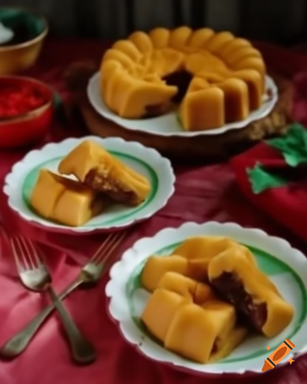 Delicious gulab jamun dessert, a traditional indian sweet on Craiyon