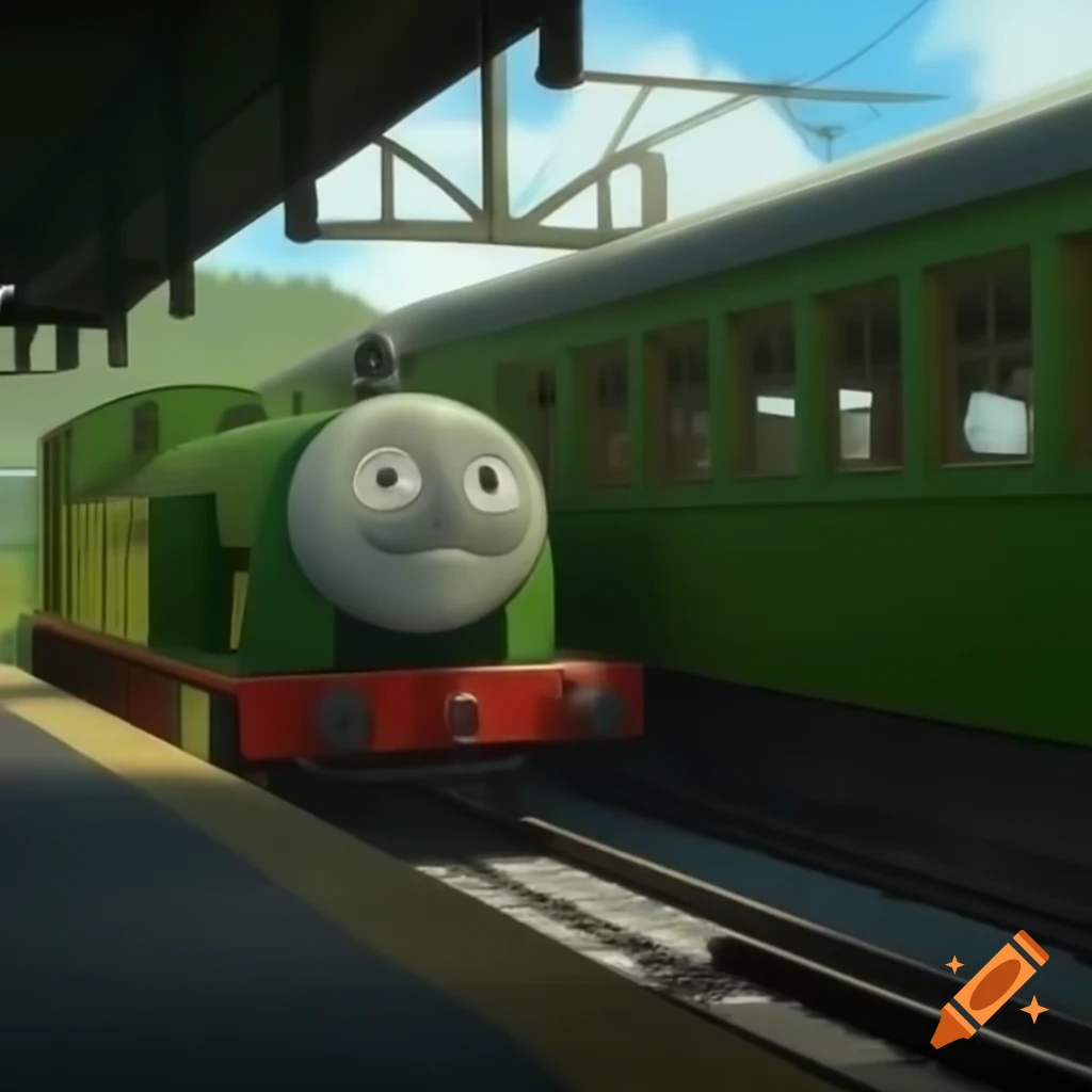 Humorous scene on a train with passengers reacting on Craiyon