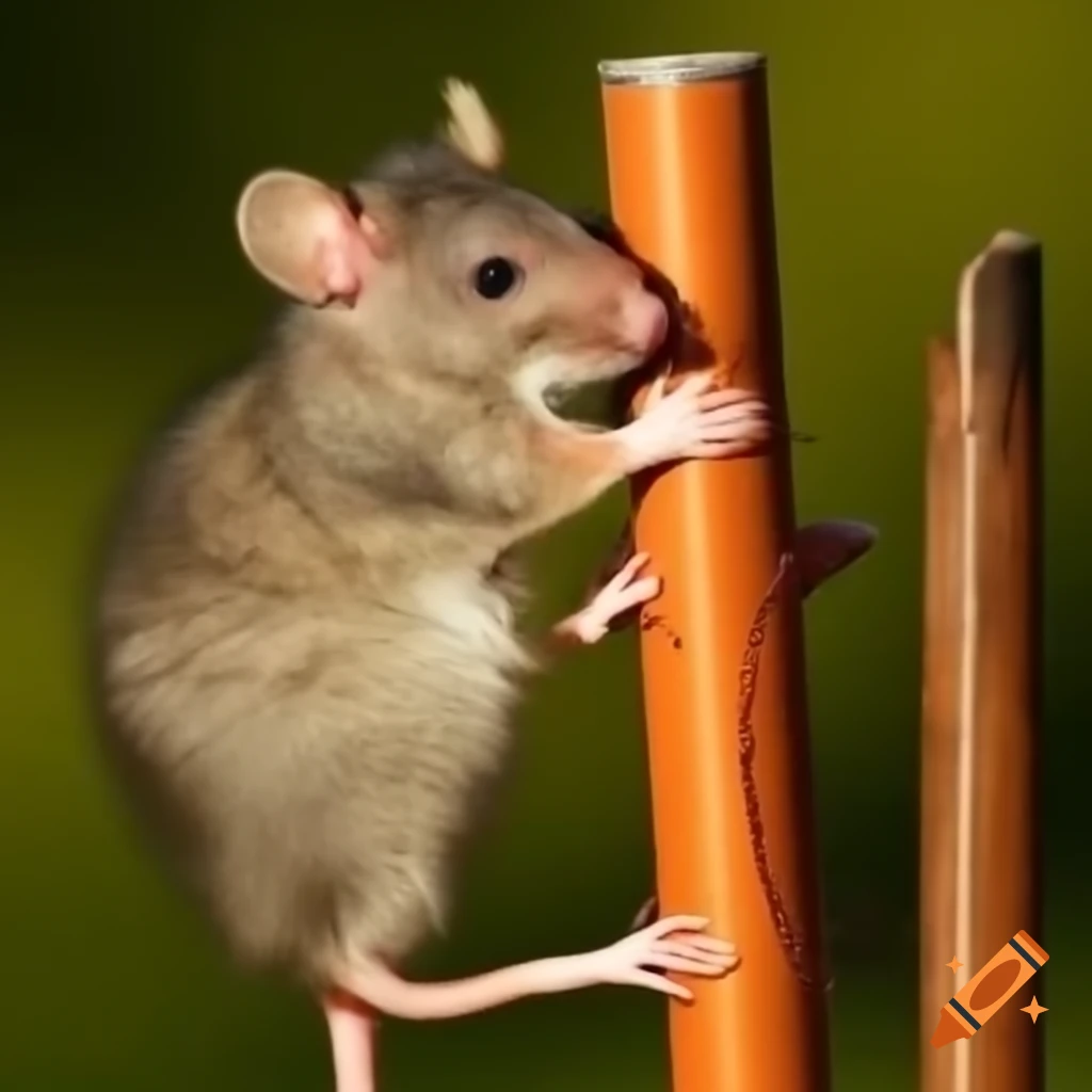 Pole rat capable of chewing through metal poles on Craiyon