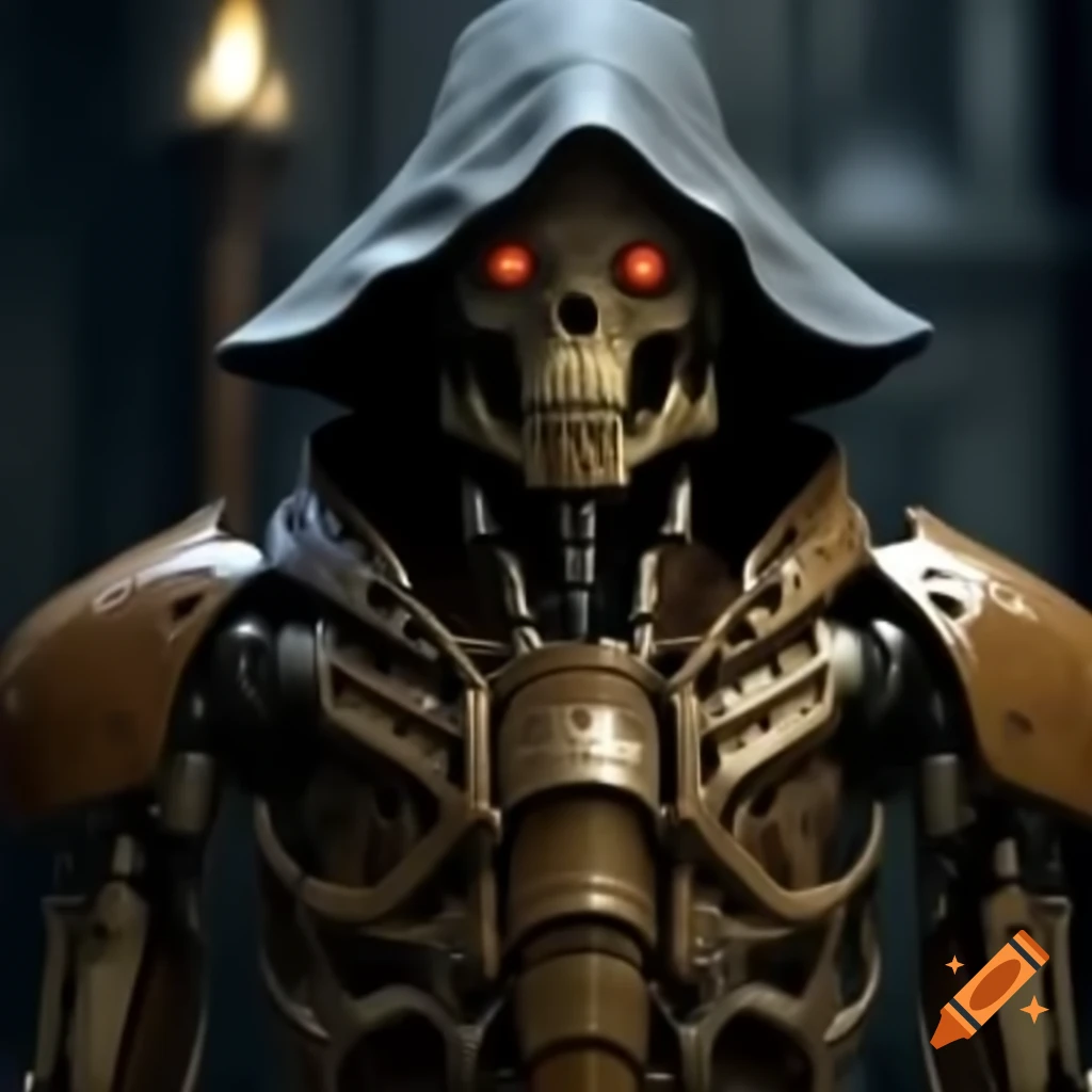 Futuristic robotic wizard design on Craiyon