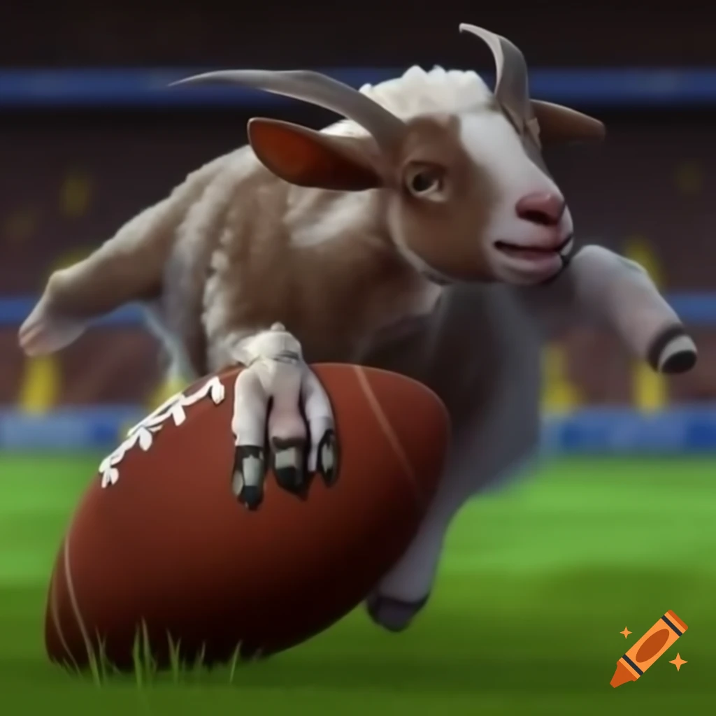 Easter bunny playing flag football with an Easter egg at Acrisure ...