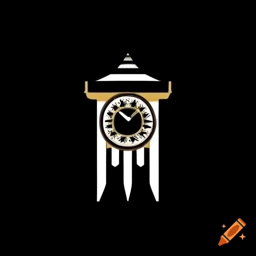 Logo design inspired by historic vertical clock emphasizing precision ...