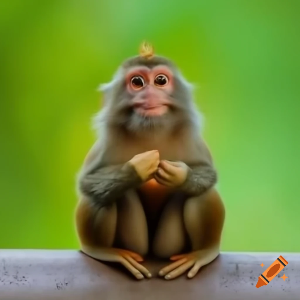 Cute frog monkey hybrid character on Craiyon