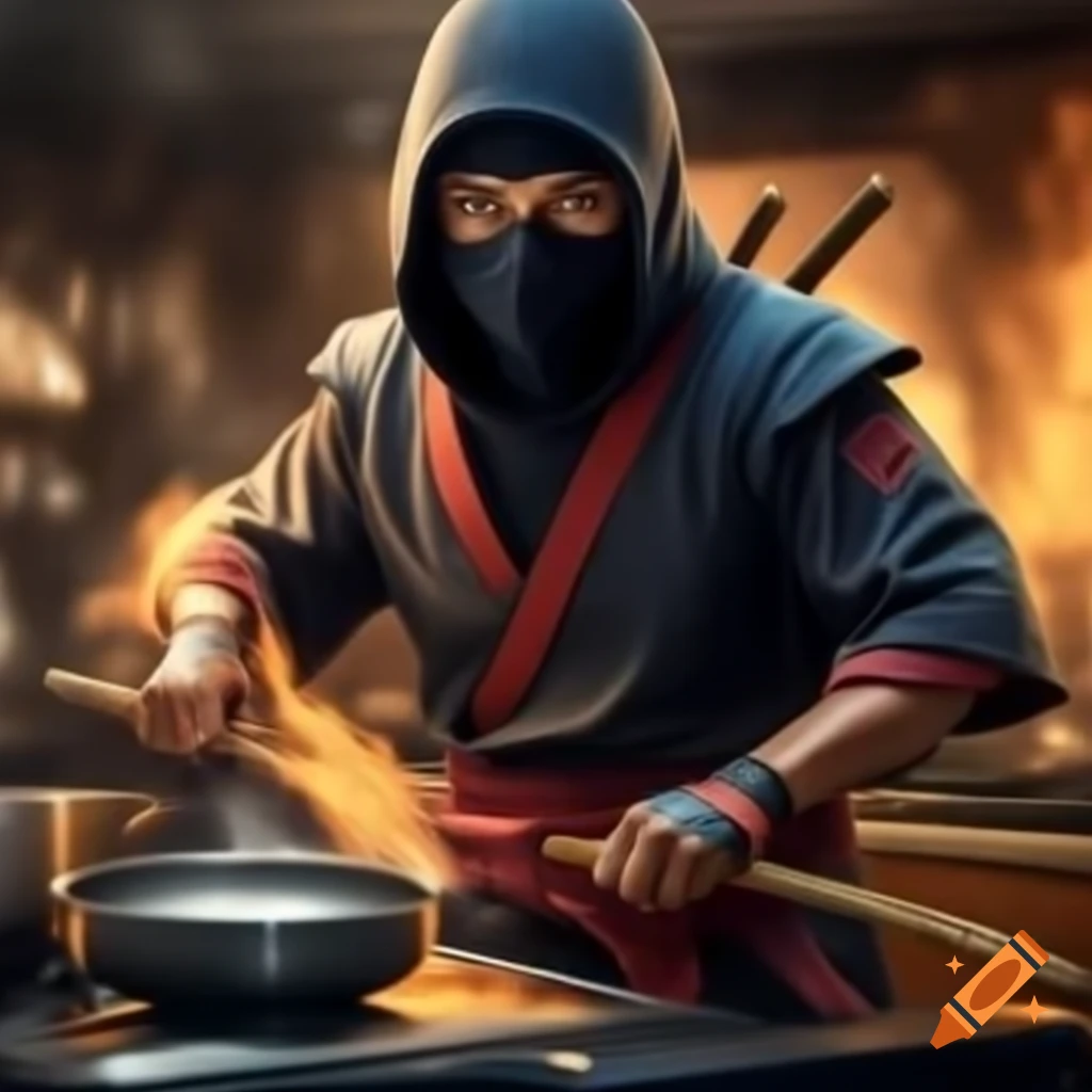 Ninja kitchen countertop design on Craiyon