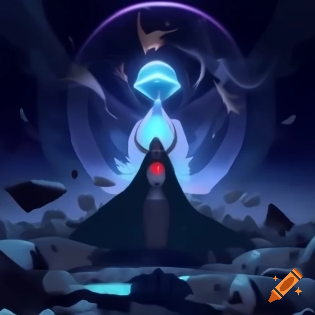 Surreal scene with alien goddess vampire angel amidst battle wreckage ...