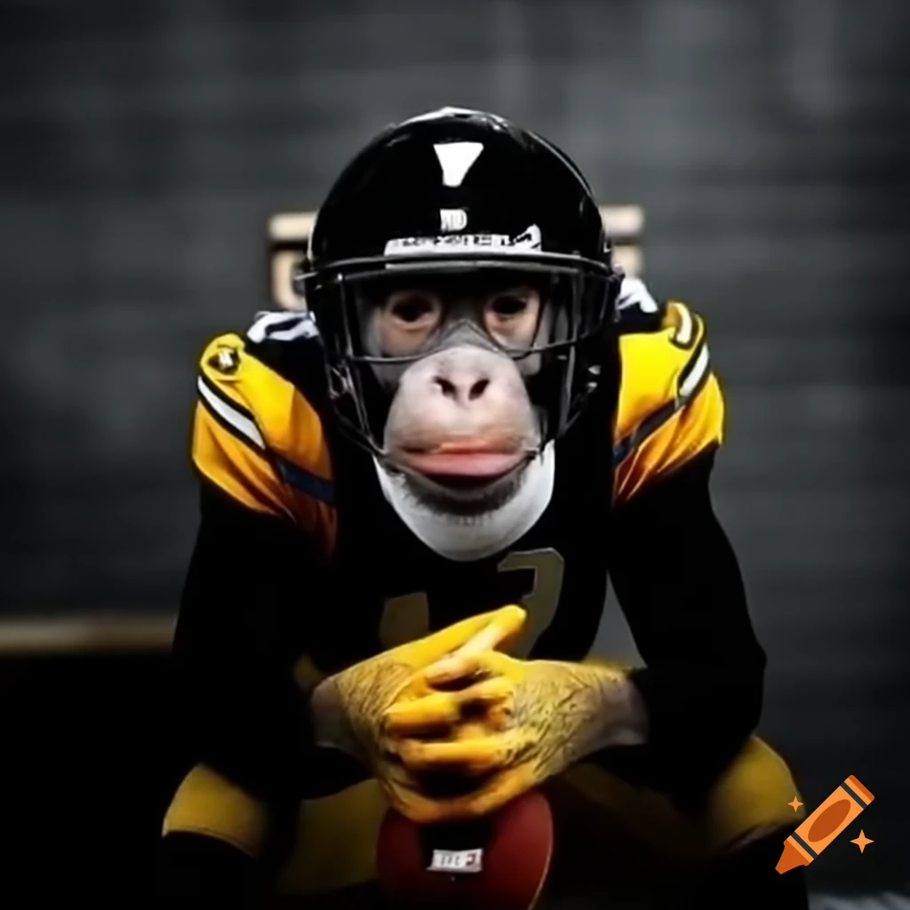 Portrait of nfl football player with battle-worn appearance on Craiyon