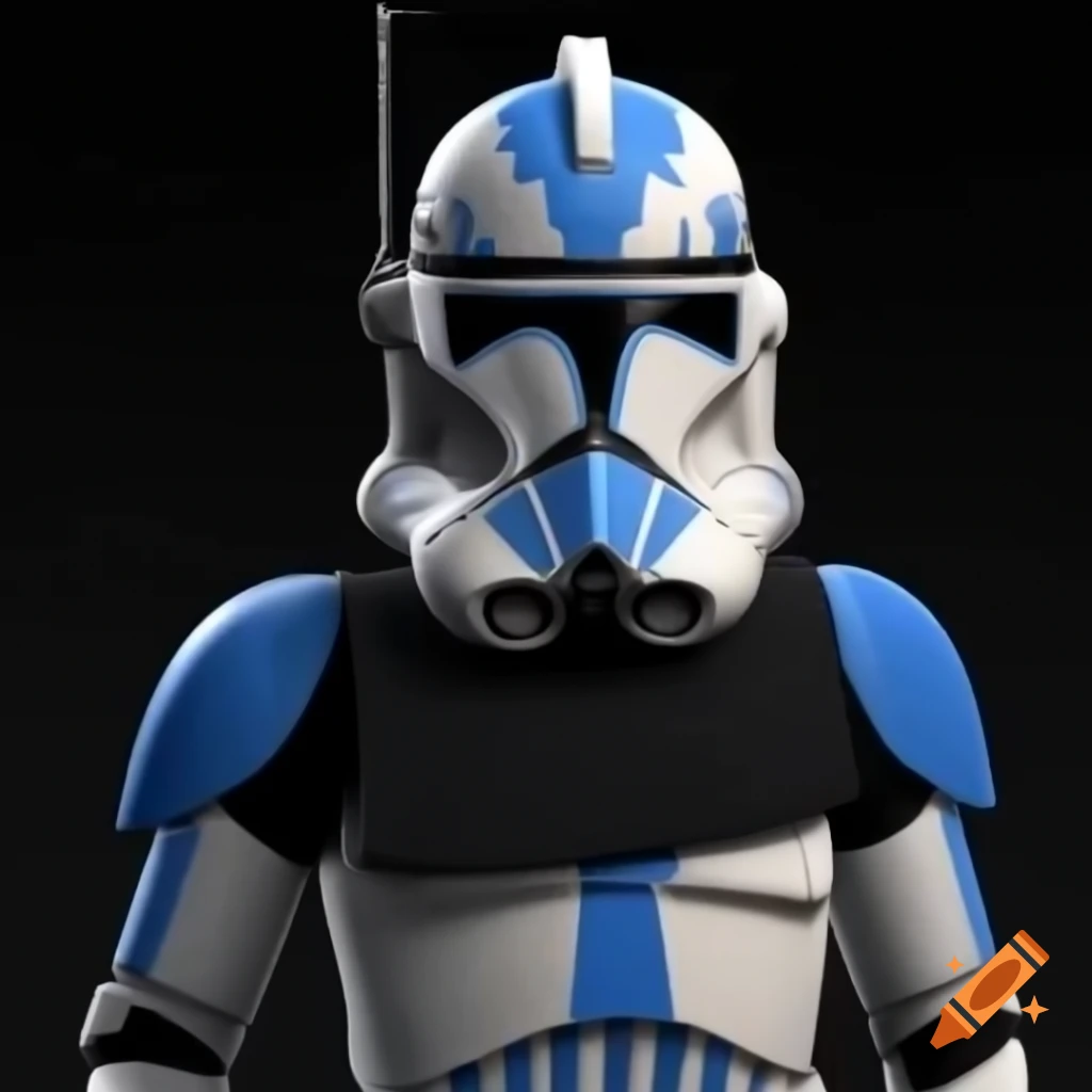 Phase 2 clone trooper armor from Star Wars 501st legion on Craiyon