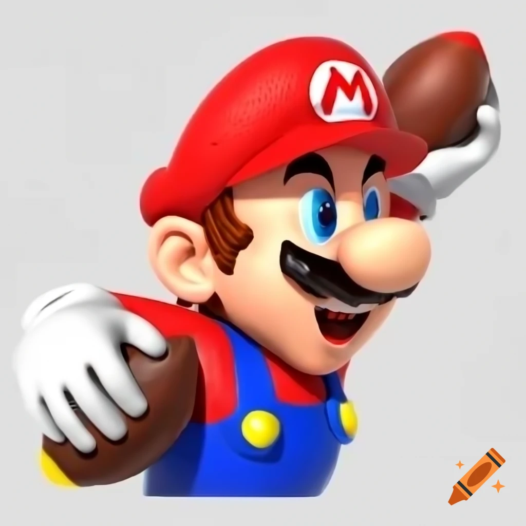 Mario holds a glowing Earth in his hand against a vibrant starry space background in a digital ...