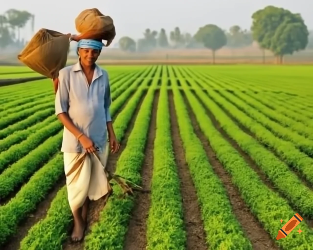 Farming scene featuring indian man, suitable for website background on ...