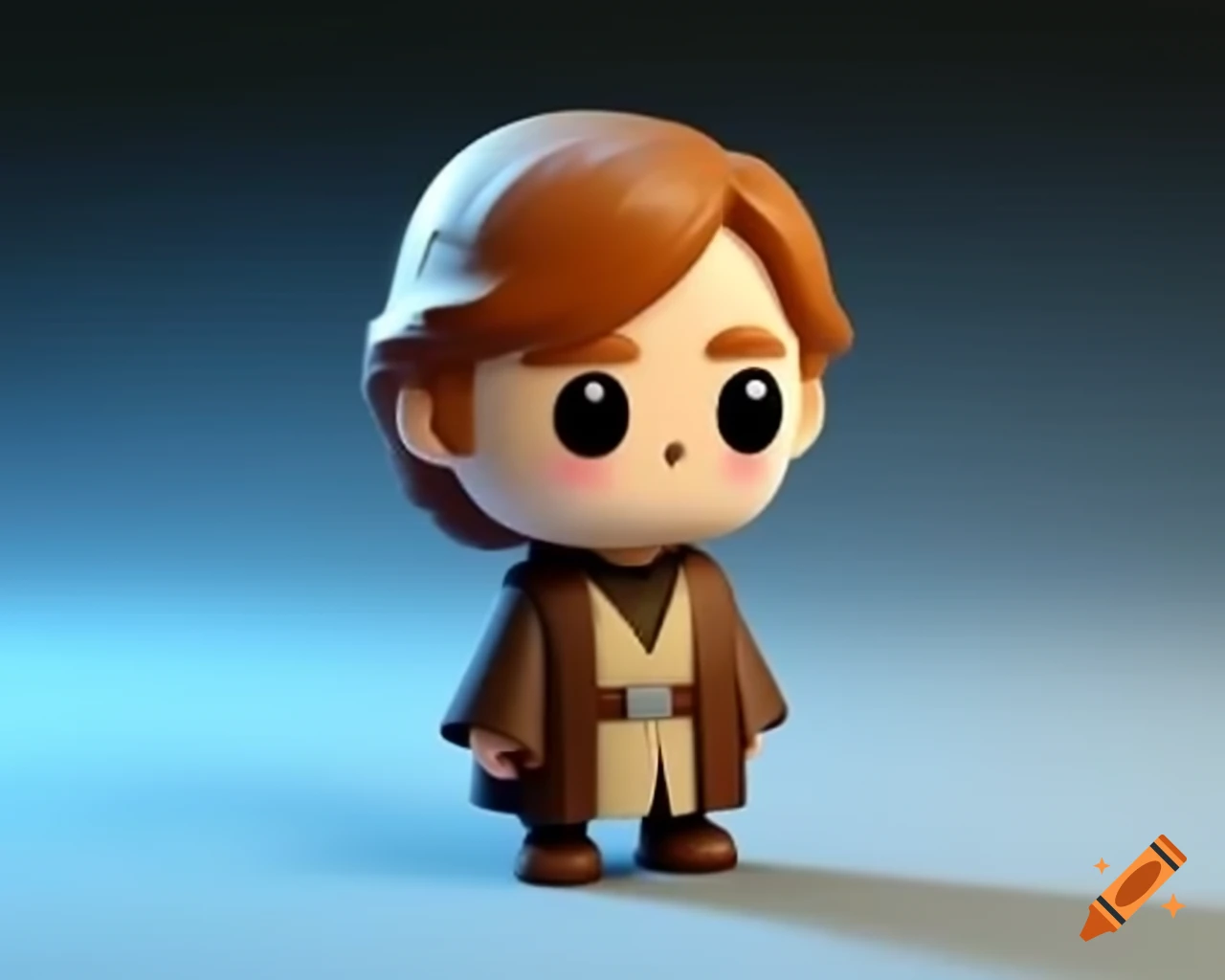 Kawaii 3D render illustration of Anakin Skywalker on Craiyon