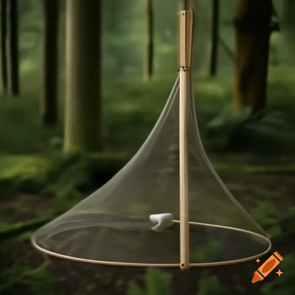 Trap set in a forest environment on Craiyon