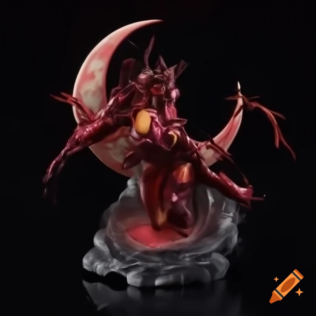 High-definition art featuring a female demon in a surreal and organic ...