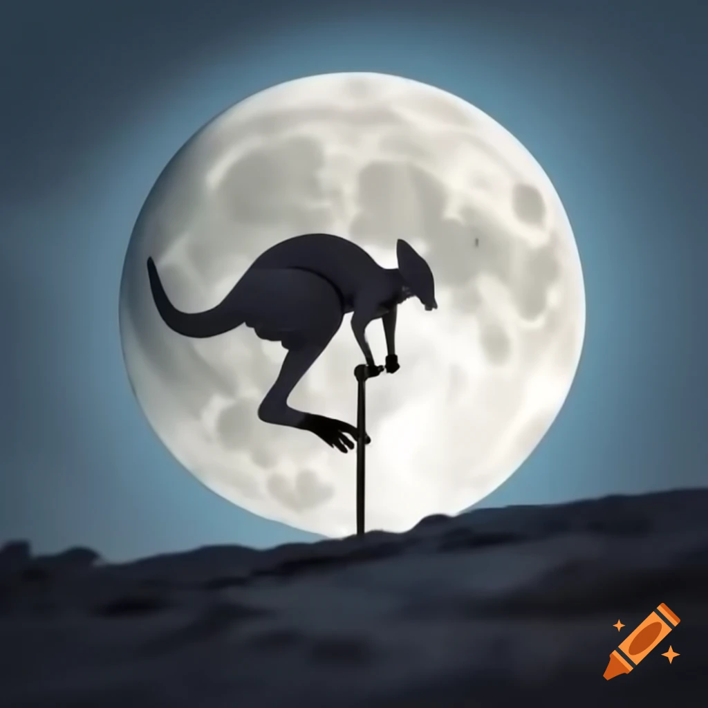 Dreamlike landscape featuring female centaur in front of the moon on ...