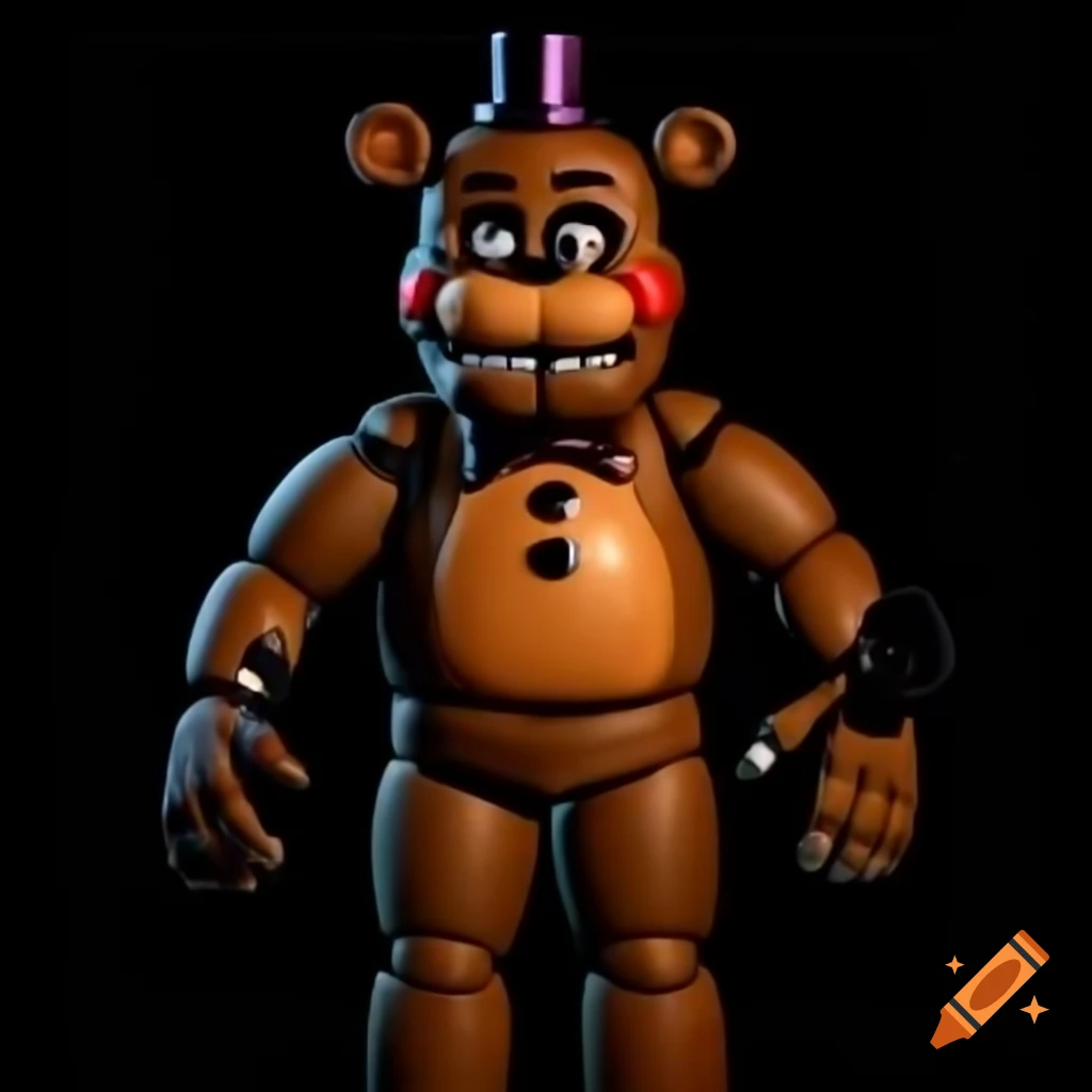 Freddy Fazbear character from Five Nights at Freddy's holding a gun on ...
