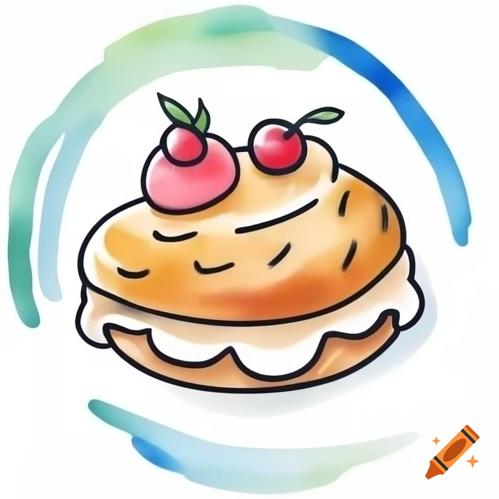 Round pastry logo design on Craiyon
