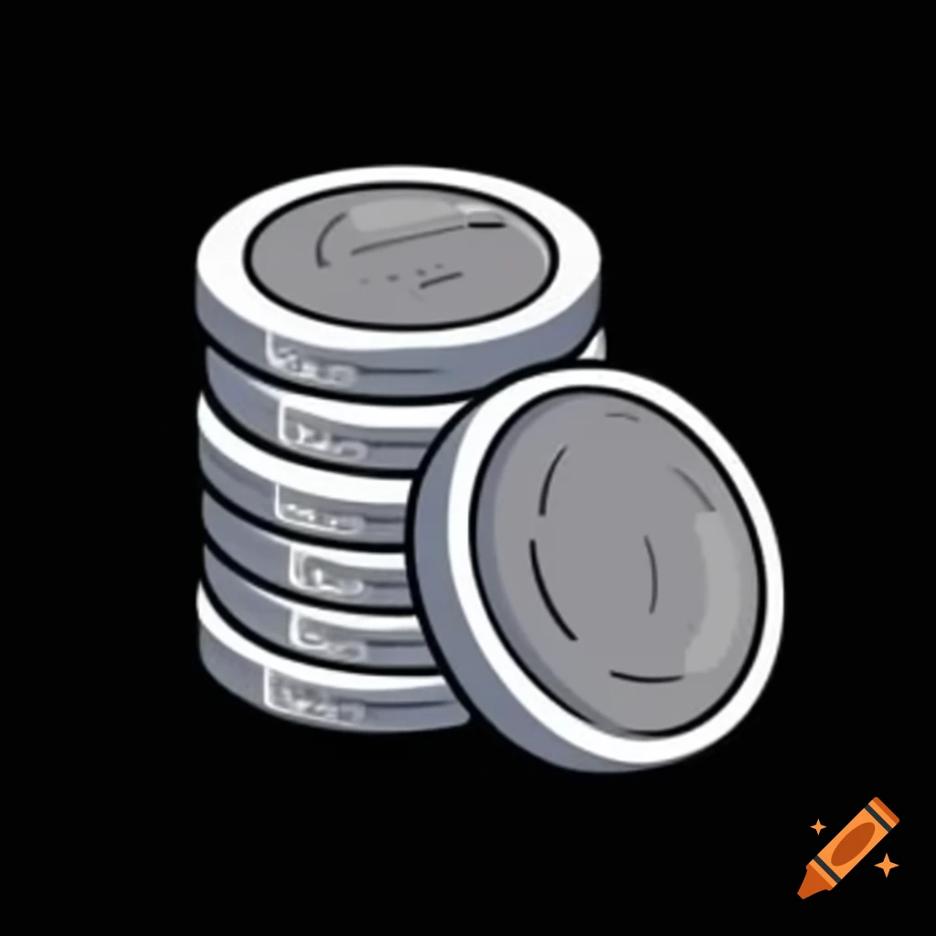 Illustration of 2d coins on Craiyon