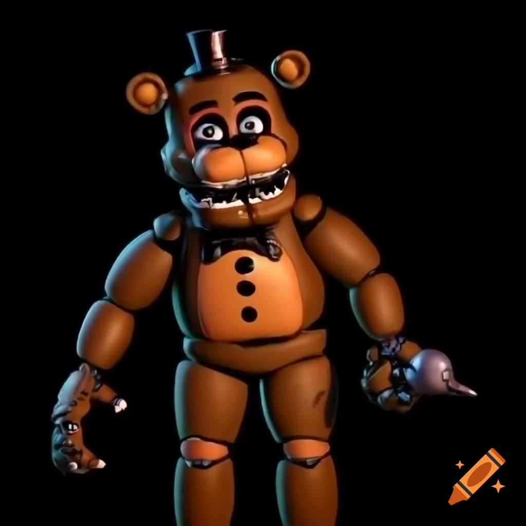 Freddy Fazbear from Five Nights at Freddy's playing chess on Craiyon