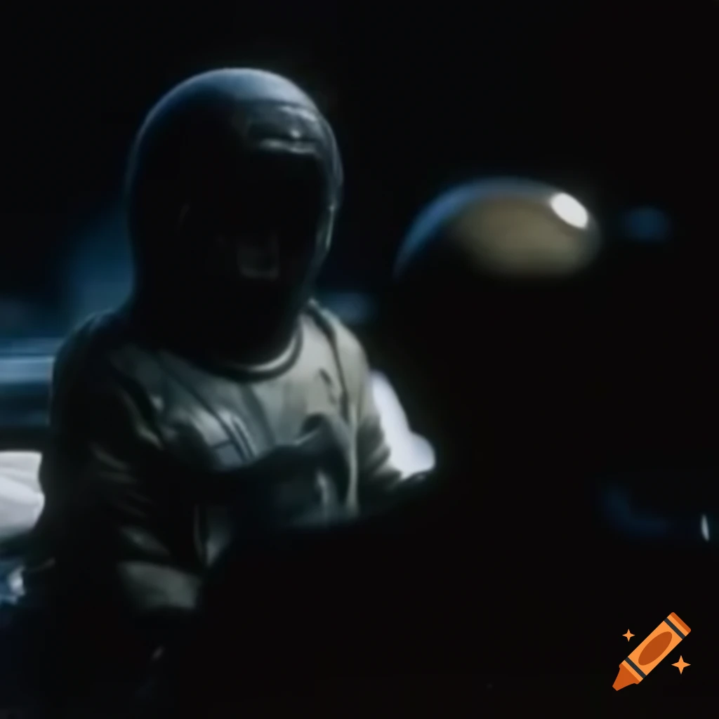 Humanoid creature in distance within liminal space, VHS quality on Craiyon