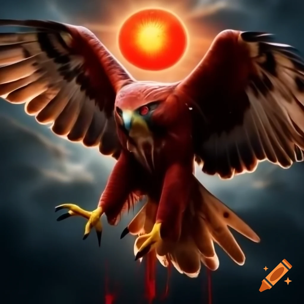 Photograph of a blue eagle in flight on Craiyon