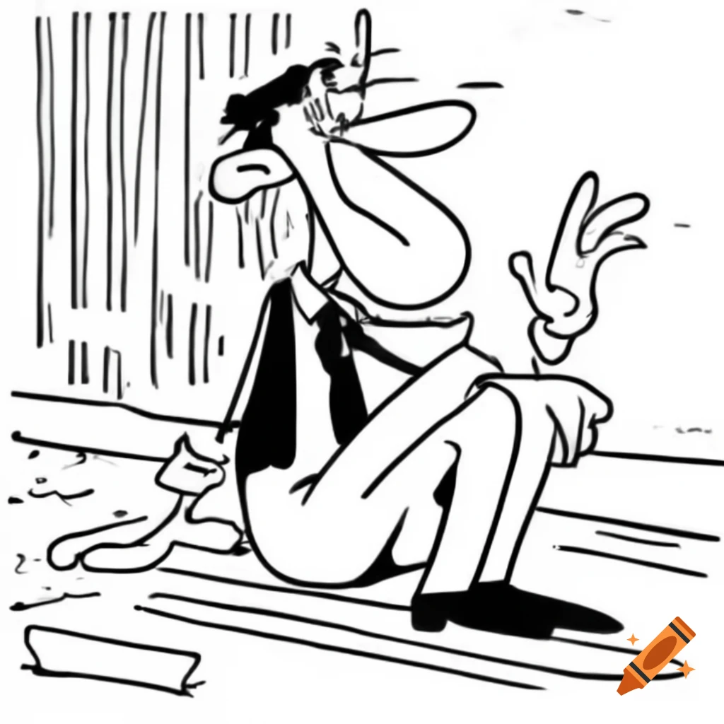 Cartoon illustration of a vagabond pleading to a businessman for money ...