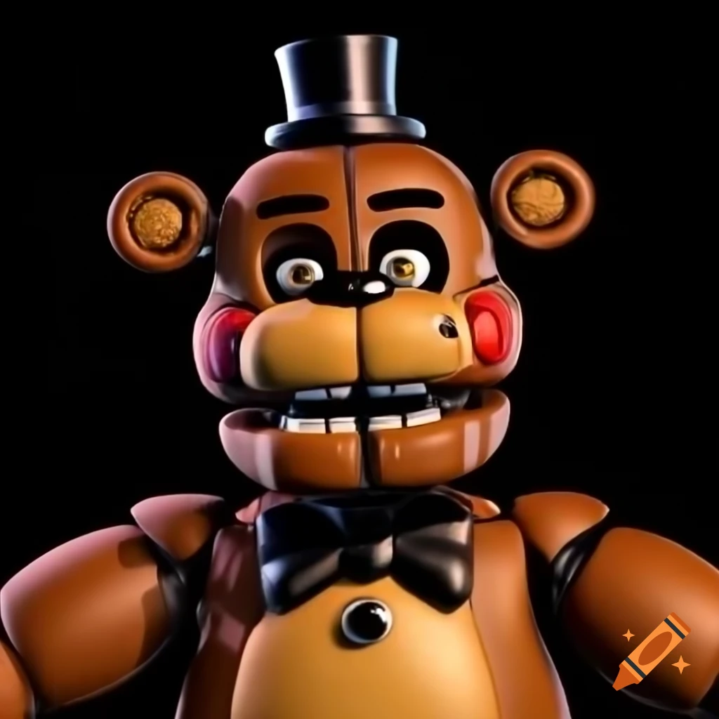 Freddy Fazbear from Five Nights at Freddy's playing chess on Craiyon