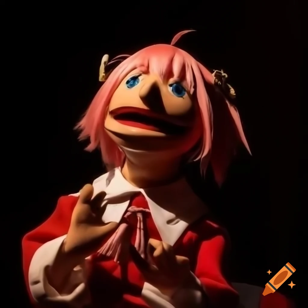 Photorealistic puppet resembling Astolfo in a theater performance with ...