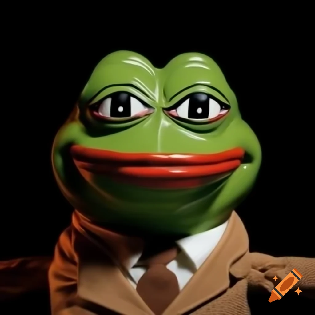 Kermit the frog in futuristic outfit with a coffee cup on Craiyon