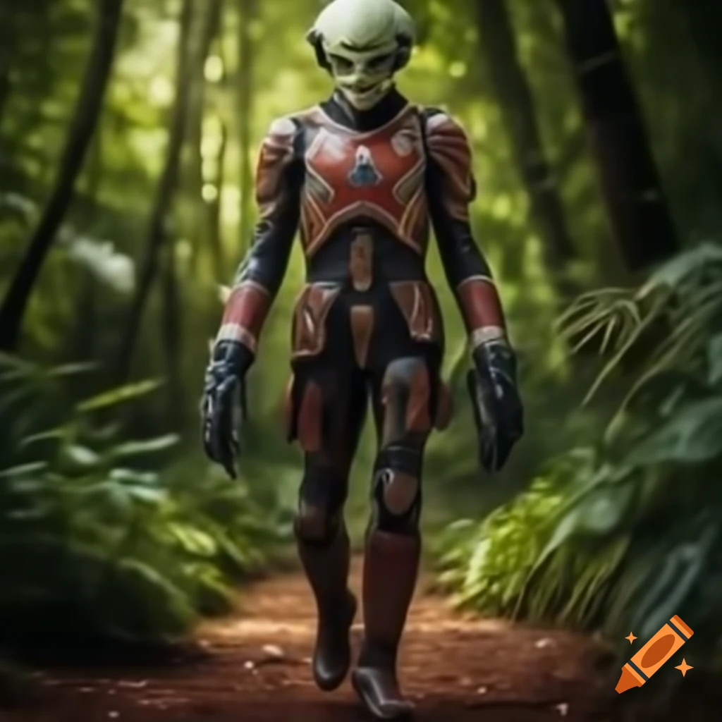 Realistic depiction of an alien character resembling borg-man in ...