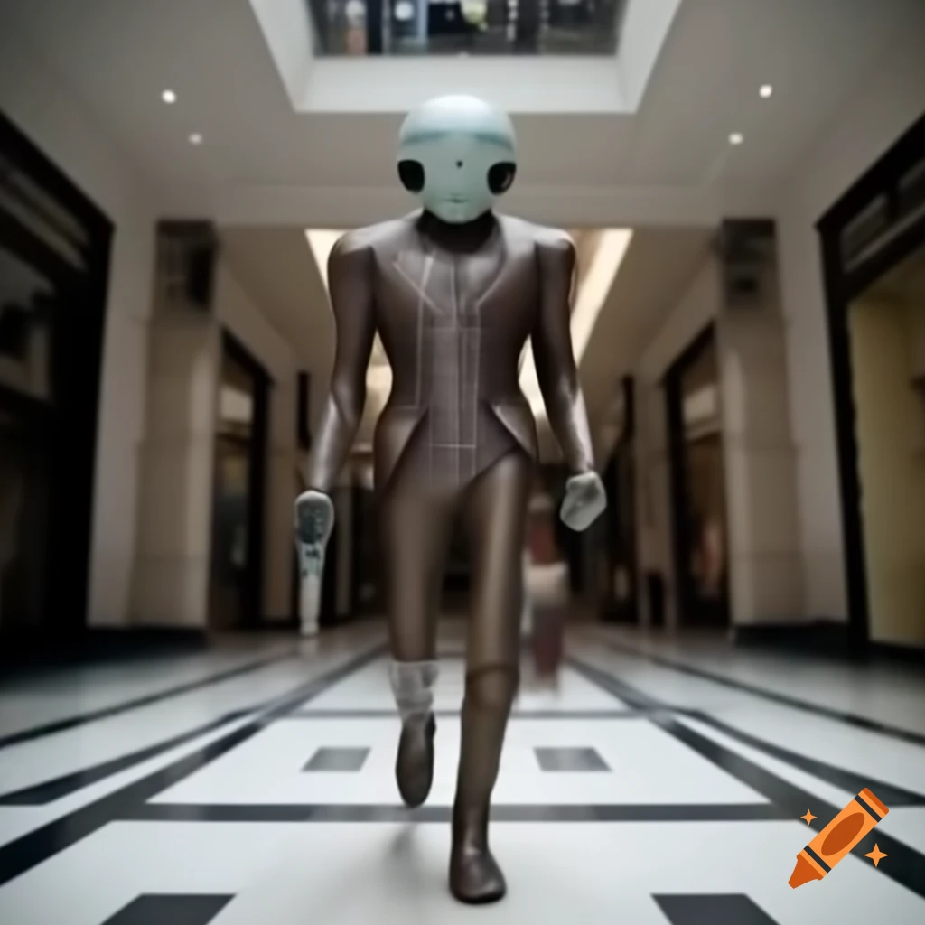 Realistic depiction of an alien character resembling borg-man in ...