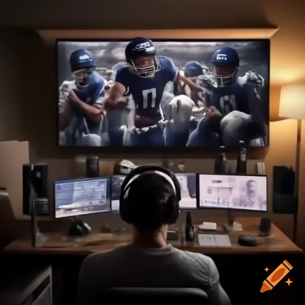 Powerful fantasy football logo design on Craiyon