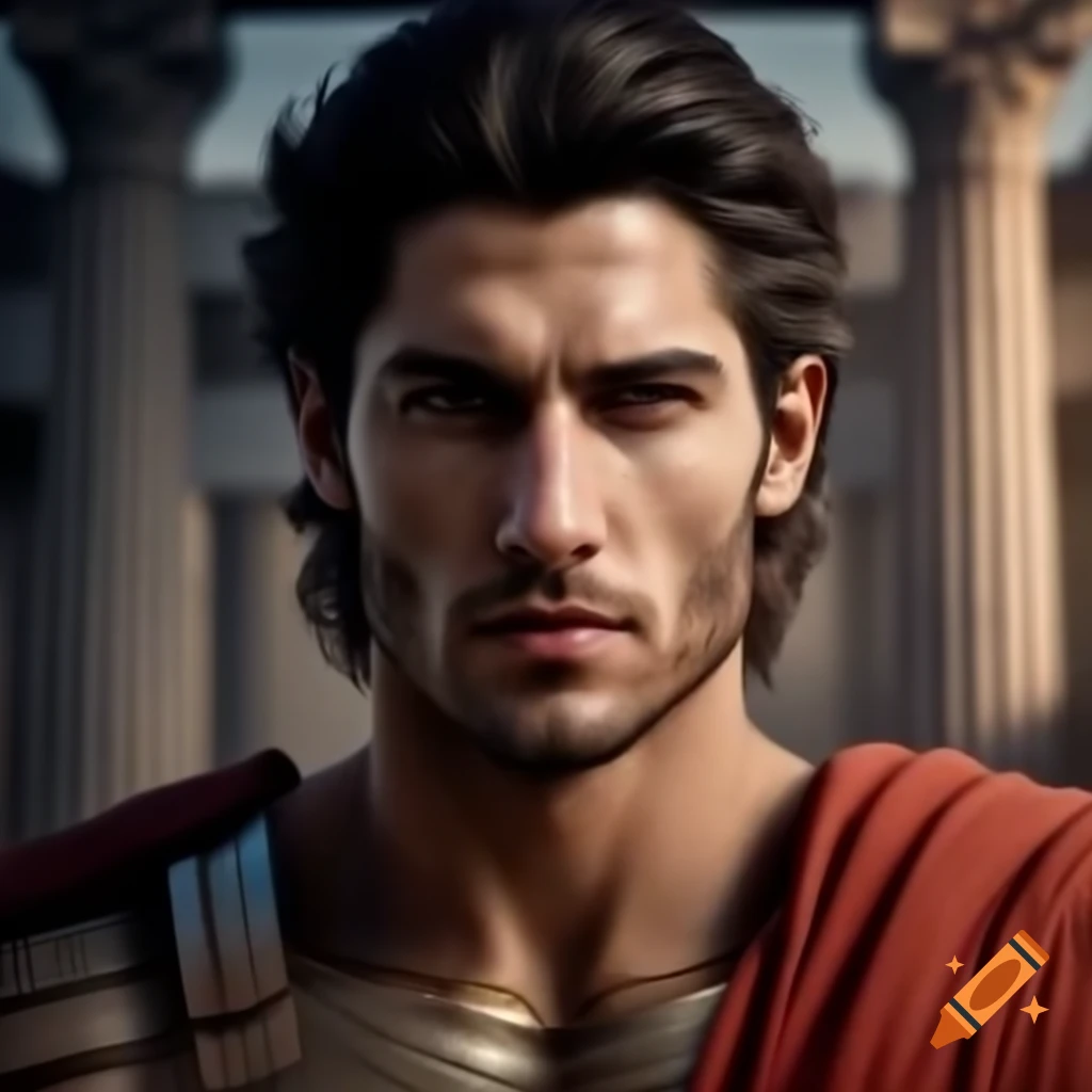 Realistic portrait of ancient Greek prince Telemachus, young and ...