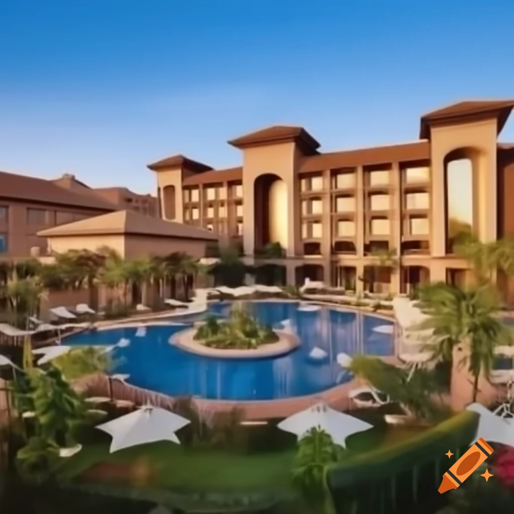 Luxurious hotel ideal for a tropical vacation on Craiyon