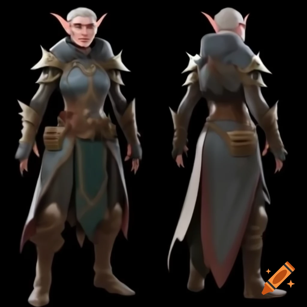 Female dalish elf in casual wear with medieval and england aesthetics ...