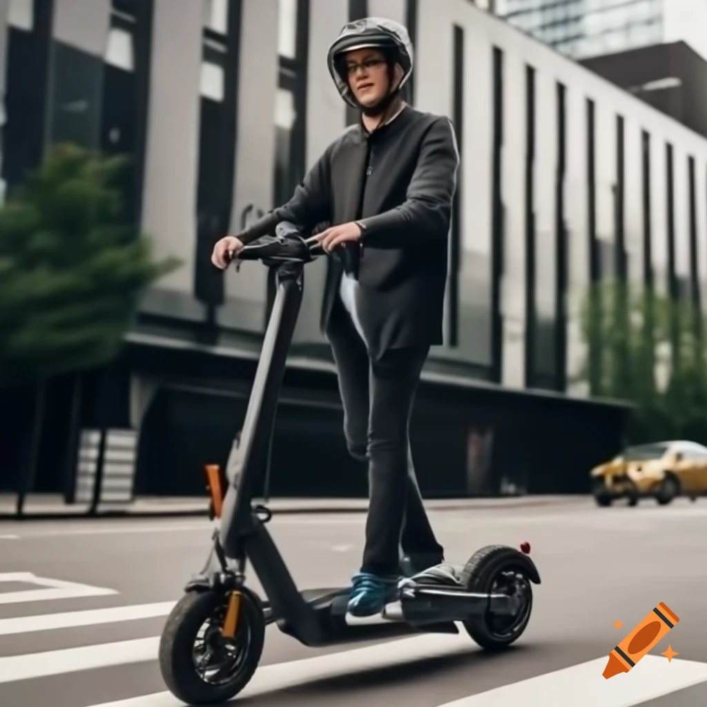 Electric scooter in urban setting on Craiyon