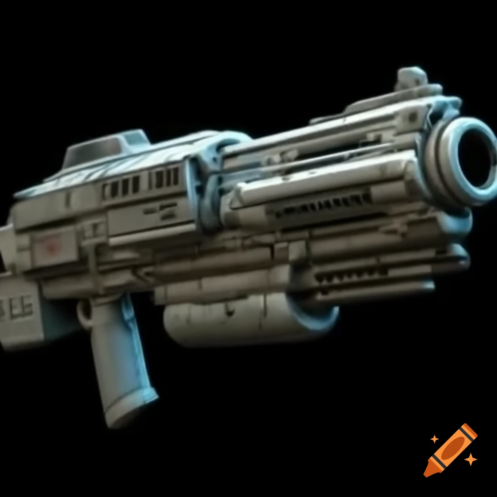 Detailed sci-fi gun design on Craiyon