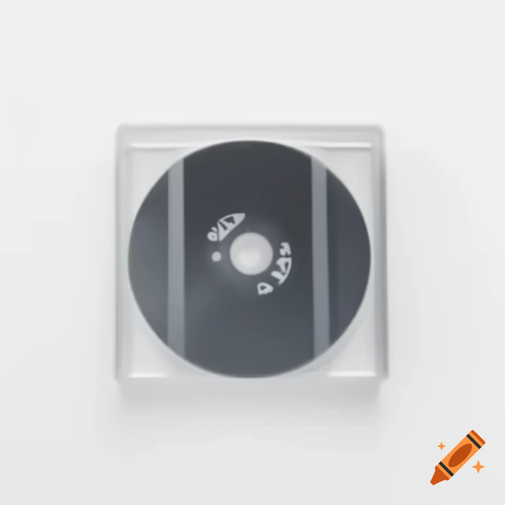 Close up of disc in plastic mini disc box on white background with high ...